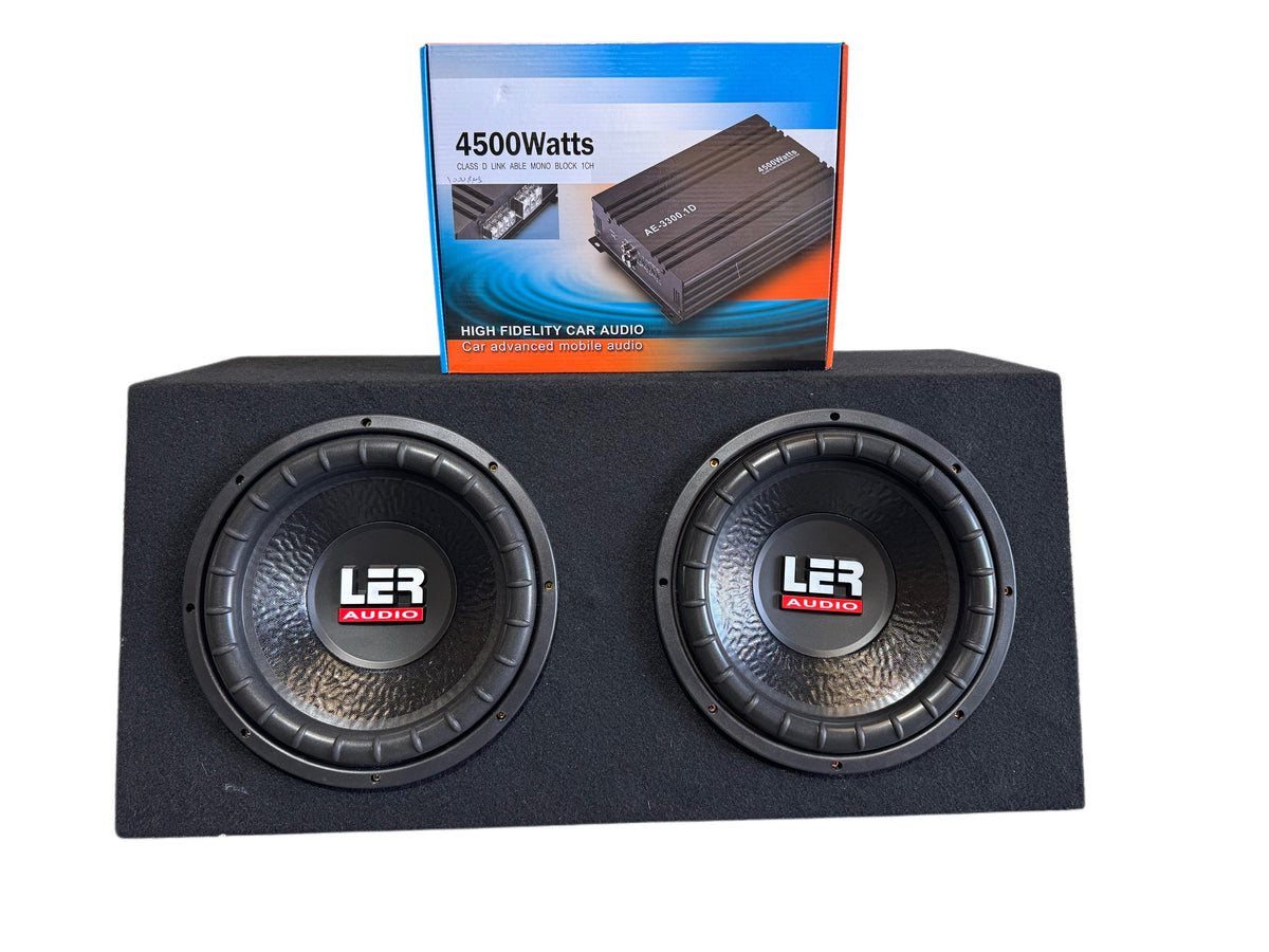 COMBO-LER Audio Double ER-1200 (1800x2=3600 Watt) Subwoofer with Box a